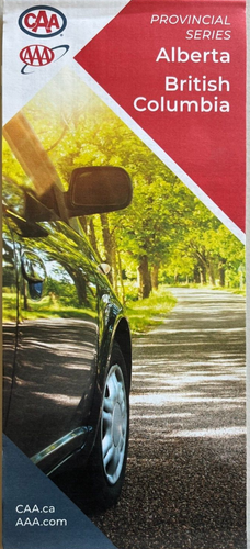 New AAA ALBERTA & BRITISH COLUMBIA Canada ROAD MAP CAA Provincial ...