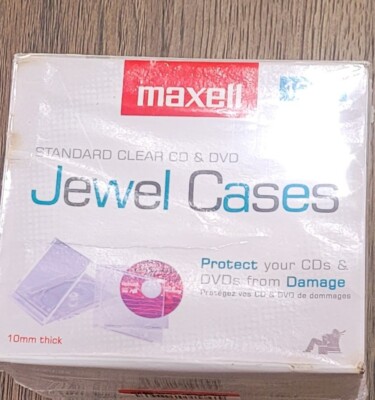Maxell CD-360 Replacement CD/DVD Jewel Boxes Plastic 12 Pack (Clear) 1 ...