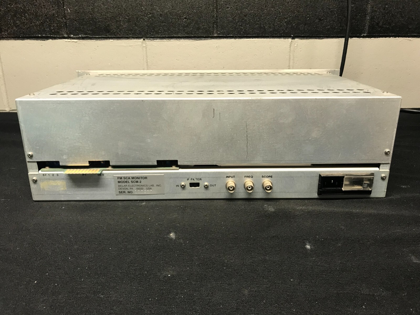 Belar FM SCA Radio Broadcast Modulation Monitor SCM-2 with Power Cord ...