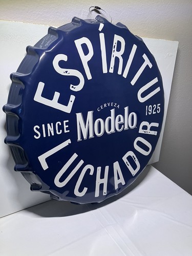 Rare Modelo Especial Beer Bottle Cap Metal Sign Vintage Mancave Bar ...