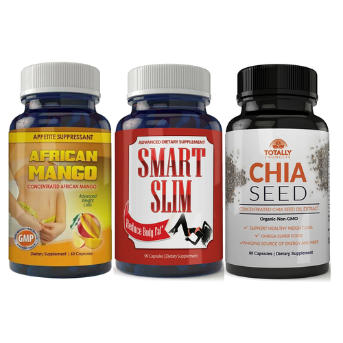 African Mango Smart Slim Chia Seed Oil Extract Fat Burner Weight Loss ...