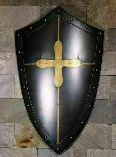 Bouclier d'armure de combat médiéval forgé à la main croix gothique ...