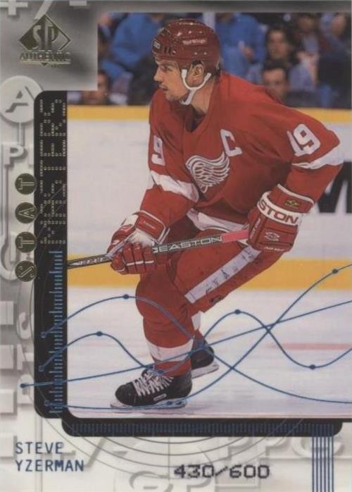 1998-99 SP Authentic - Stat Masters Steve Yzerman #SO25 /600 for sale ...