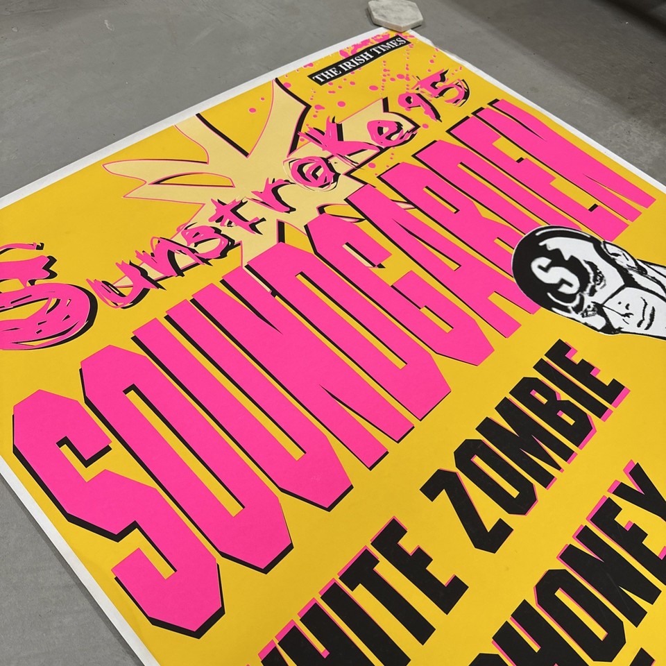 Vintage 1995 SOUNDGARDEN Tour Poster Sunstroke White Zombie Mudhoney 60 ...
