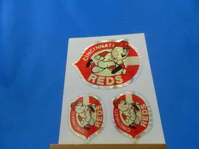 Cincinnati Reds 3 Stickers Shiny Reflective | eBay