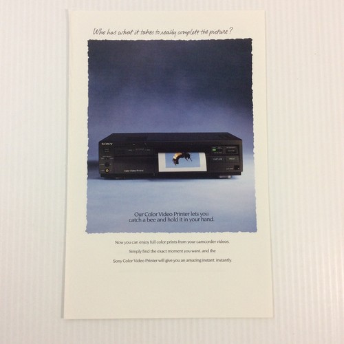Sony Color Video Printer Vintage Print Advertisement | eBay