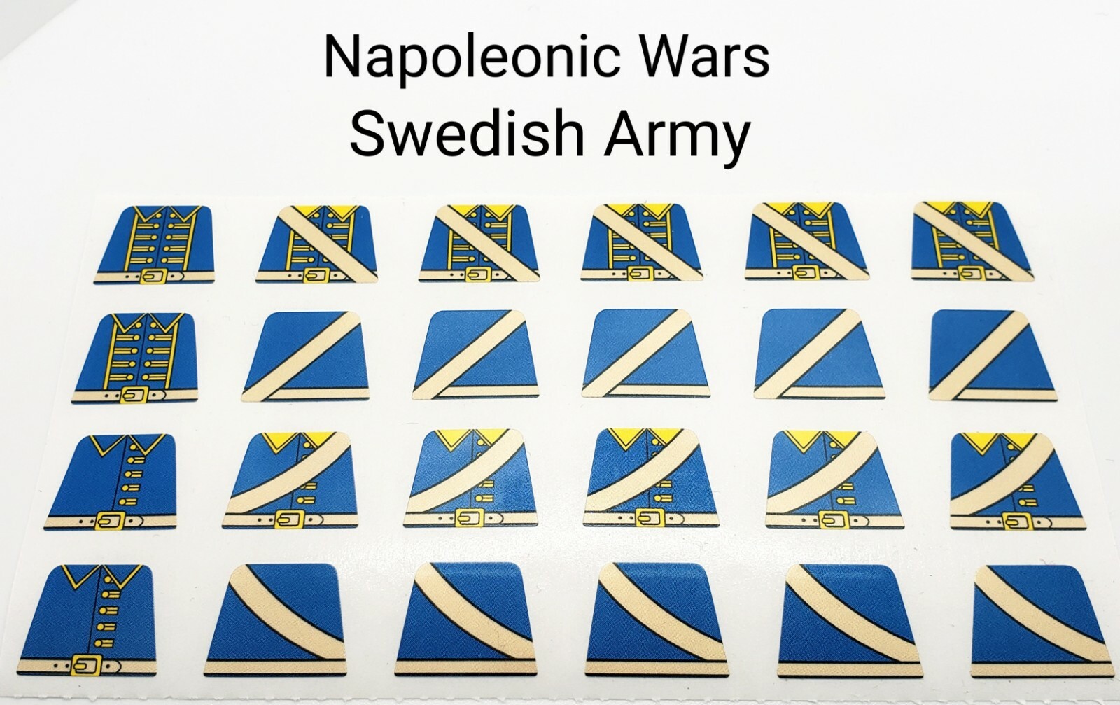 CUSTOM PRECUT TORSO STICKERS for LEGO SWEDISH ARMY INFANTRY MINIFIGURE ...