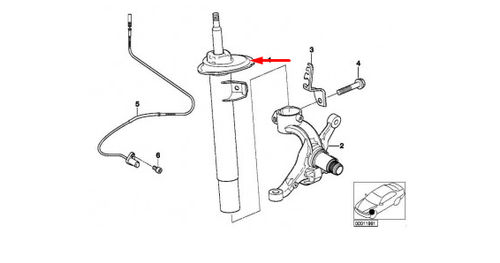 BMW 3 E46 Gasdruckstoßdämpfer vorne links 31316759097 NEUES ECHTES ...