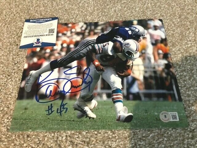 KENNY EASLEY Signed Autograph 8x10 Photo SEATTLE SEAHAWKS UCLA BAS ...