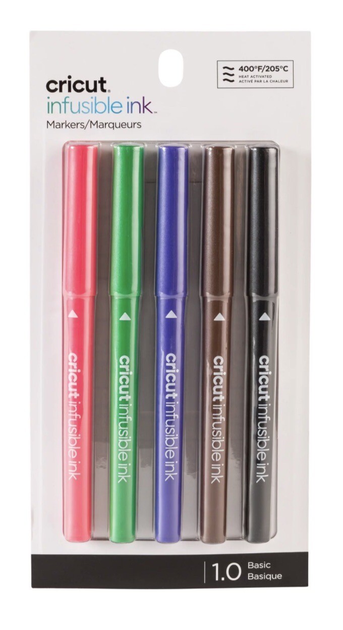 Cricut Infusable Ink Pens (1.0mm). BASIC color palette - 5 pens ...