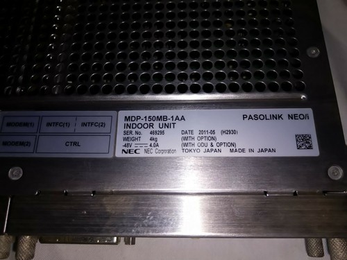 NEC Pasolink Neo/i H2930 NLITEE IDU MDP-150MB-1AA Indoor Unit | eBay
