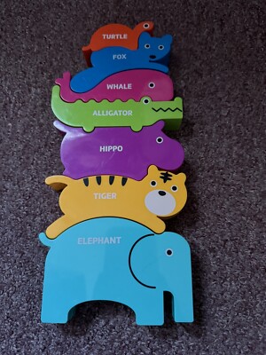 Roo Crew Animal Stacking 7pc Puzzle Toddler Toy Plastic | eBay