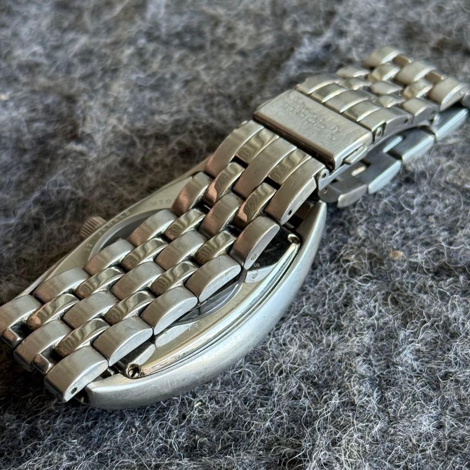 COGU ITALY Automatic Analog Watch Silver Skeleton Dial Men's Wristwatch ...