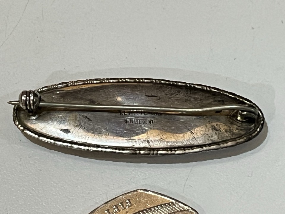 Antique Edwardian Brooch, Sterling Silver Morpho Butterfly Wing ,Thomas ...