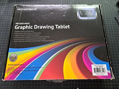 Monoprice MP1060-HA60 Graphic Drawing Tablet Windows XP And Higher 1024 ...