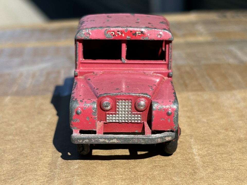 DINKY TOYS Meccano 255 Mersey Tunnel Police Land Rover Van Red 1950’s ...