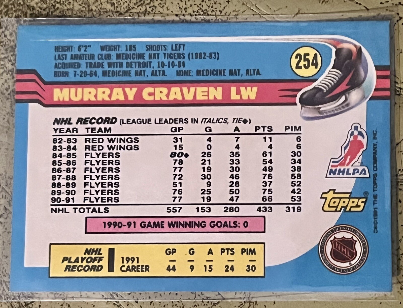 1991-92 Topps - #254 Murray Craven for sale online | eBay