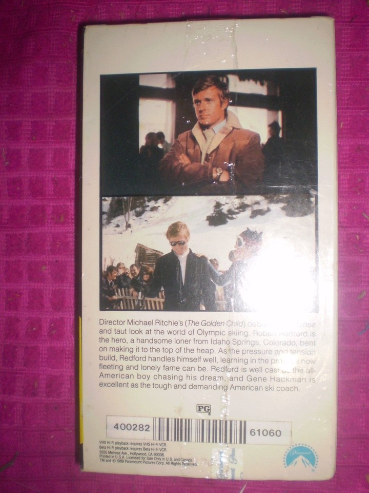 Downhill Racer (VHS, 1989) [BRAND NEW] ROBERT REDFORD GENE HACKMAN FAST ...