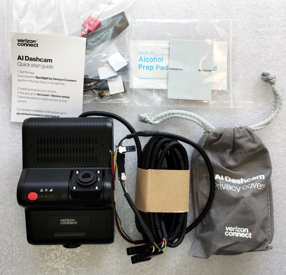 VERIZON CONNECT SMART CAMERA KP2-VZ-DFC-64 DUAL FACING AI DASH CAM ...