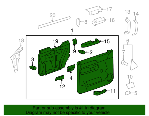 GM OEM Front Door-interior Trim Panel Left 22818465 for sale online | eBay