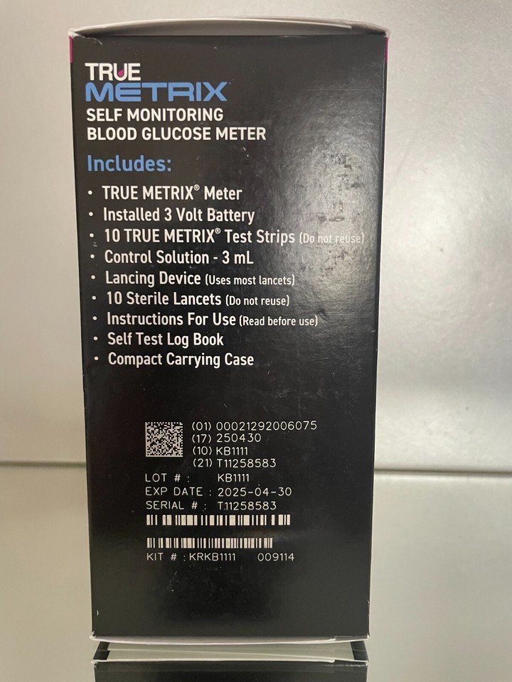 True Metrix Blood Glucose METER KIT, including 10 strips EXP 11/2025 | eBay