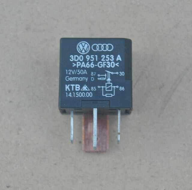 VW 433 General Use Relay 5 Pin AUDI Seat SKODA 3D0951253A Volkswagen ...