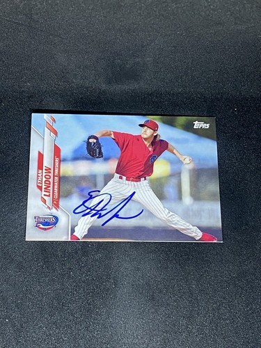 Ethan Lindow 2020 Topps Pro Debut #78 Clearwater Threshers Auto Signed ...