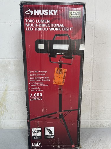 Husky 7000-Lumen Multi-Directional LED Tripod Work Light - DE002-H | eBay