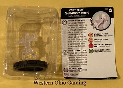 Heroclix Foot Tech (3-Segment Staff) #008 NEW TMNT Shredder's Return ...