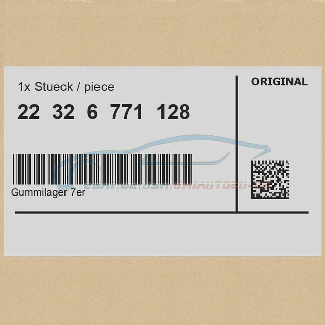 2x Original BMW 22326771128 - SUPER Gummilager 7er online kaufen | eBay