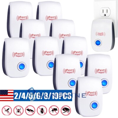 Ultrasonic Pest Repeller Control Reject Mosquito Rodent Insect Bed Bug ...