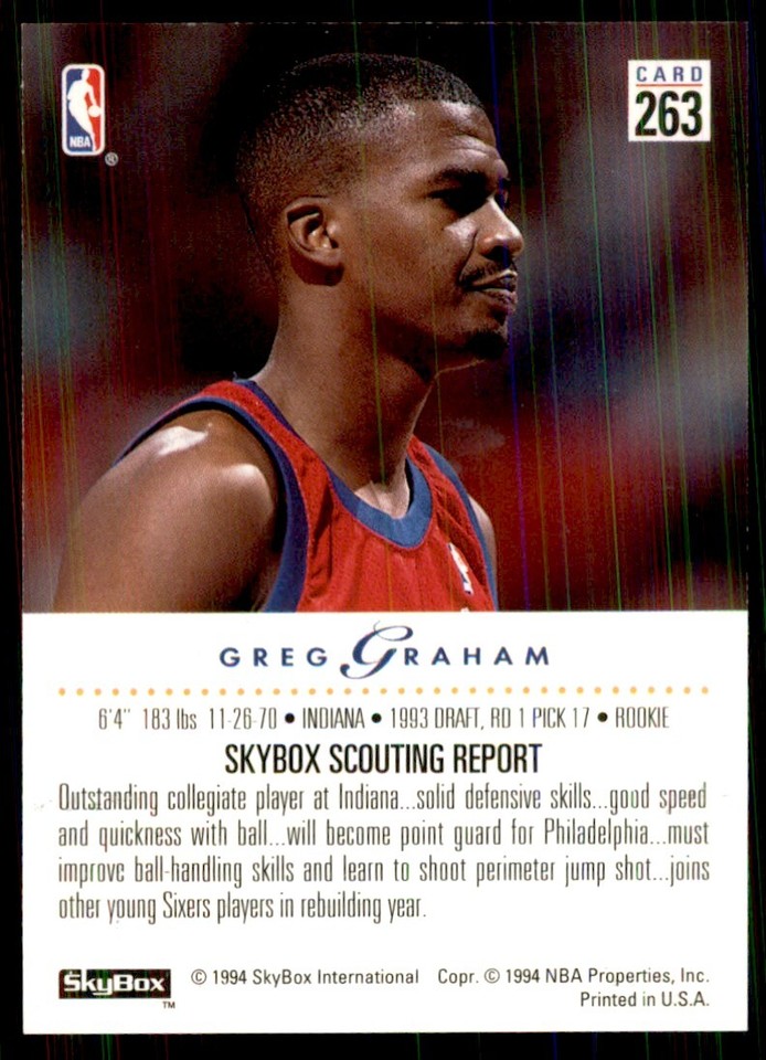 1993-94 SkyBox. Greg Graham Basketball Cards #263 | eBay