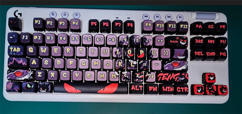 Anime Gengar DIY OEM Height PBT Dye-sub Keycaps For Cherry 122 Keys ...
