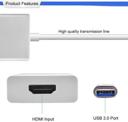 USB 3.0 to HDMI Converter Drive Free External Graphics Card Cable Audio ...