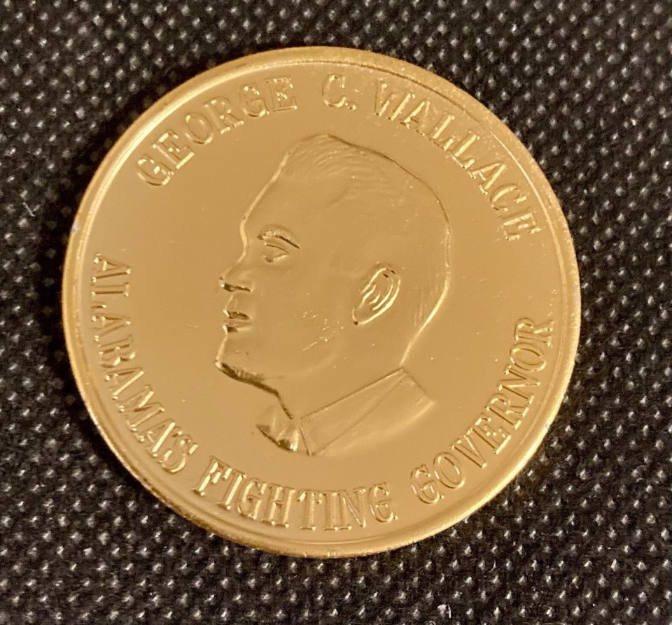 George Wallace 1968 Metal Campaign Tokens 1 5/8” - Gold Colored Lot of ...