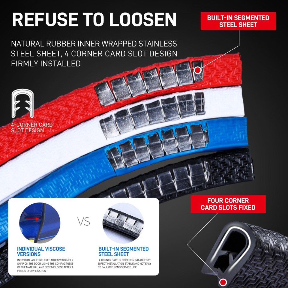 Premium Car Rubber Seal Trim Molding Strip Door Edge Lock Protector All ...