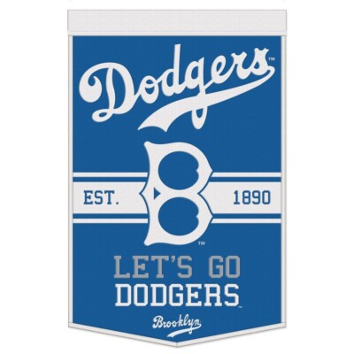 LOS ANGELES DODGERS BROOKLYN EST. 1890 WOOL BANNER 24" x 38" WINCRAFT 👀 ...