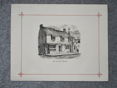 The Star Inn, Alfriston - Antique Print - 1875 | eBay