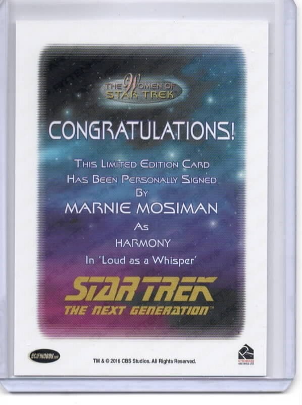 Marnie Mosiman as Harmony 2016 The Women of Star Trek Auto | eBay
