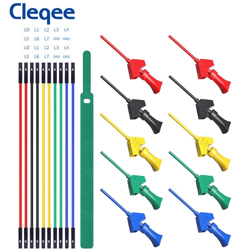 Mini Grabber SMD IC Test Hook Clip Jumper Probe Test Lead Kit for Logic ...