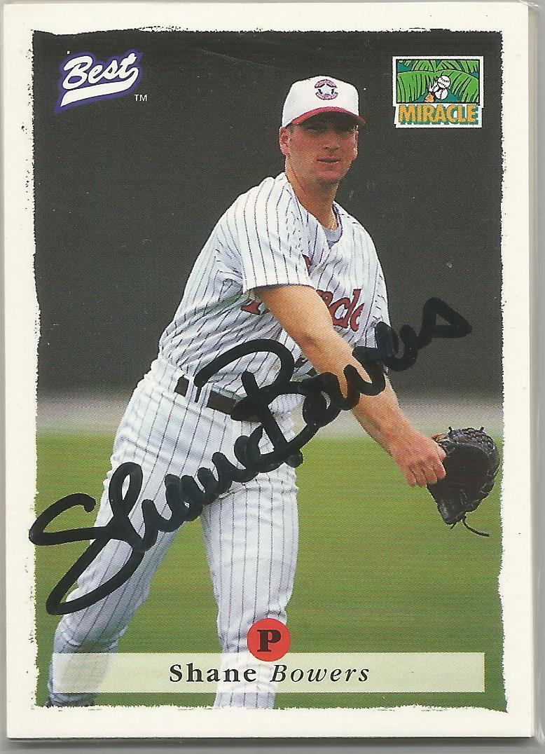 Minnesota Twins SHANE BOWERS autographed 1995 Best Fort Myers Miracle ...