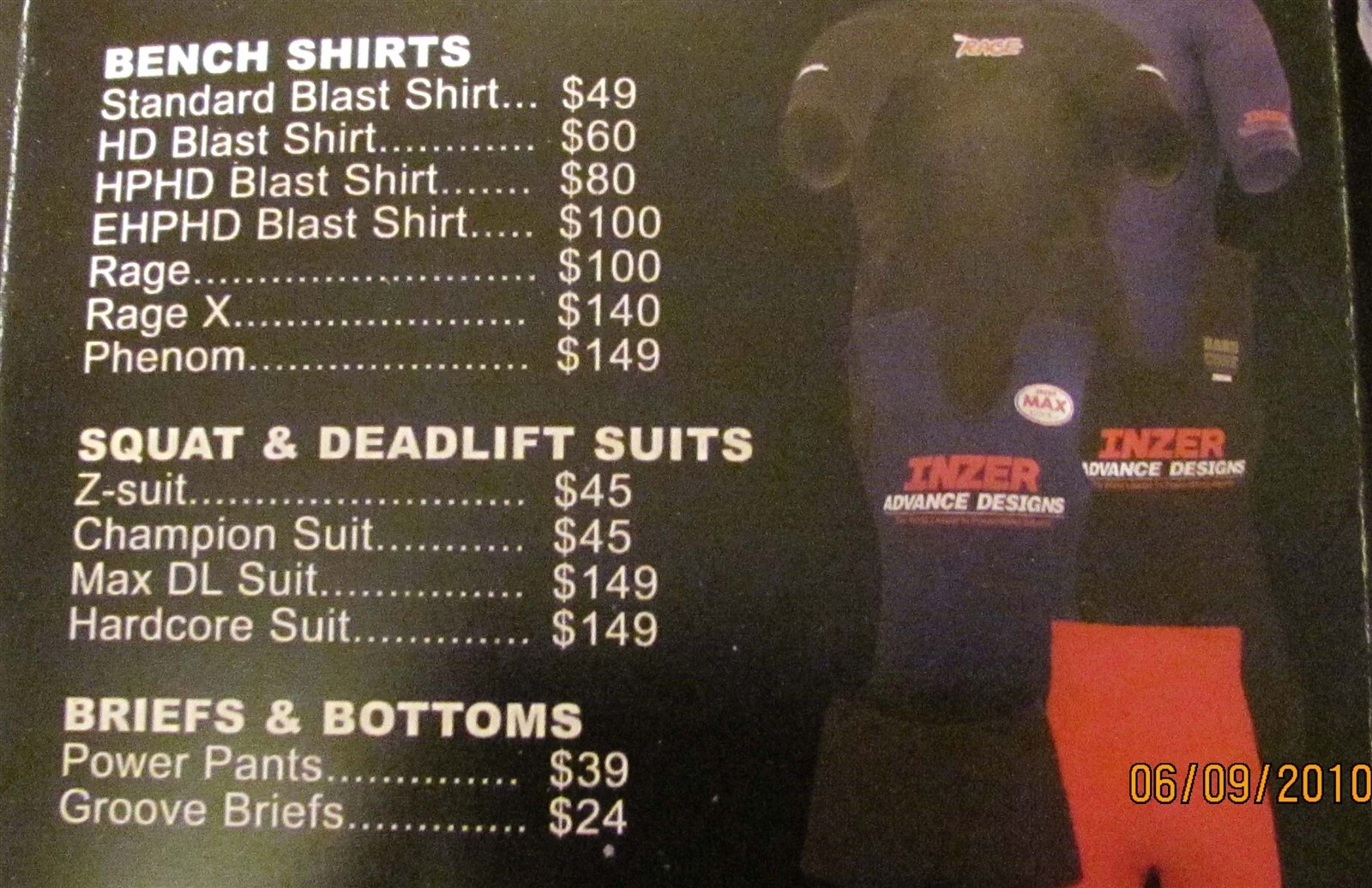 Inzer Bench Press Shirt 44 Black Lightly Used (1-Micro run @ right, Arm ...