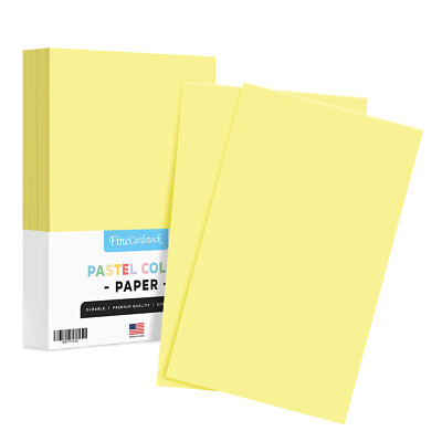 8.5 x 14 Canary Pastel Color Paper, Legal Size, 20lb Bond (75gsm), 100 ...