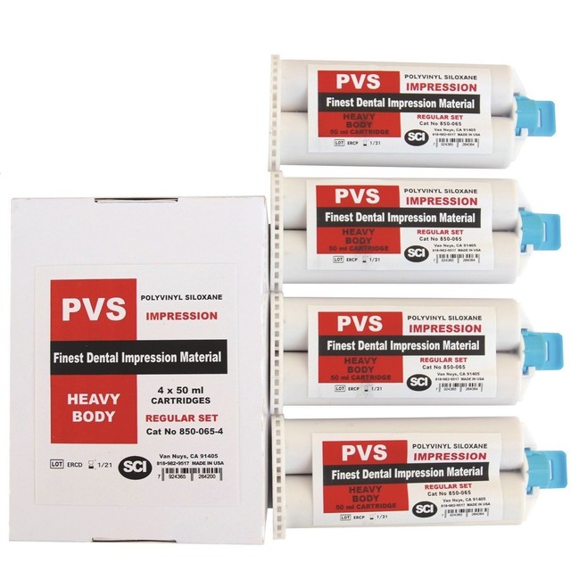 4x SCI Heavy Body Regular PVS Silicone Impression Cartridge Material ...