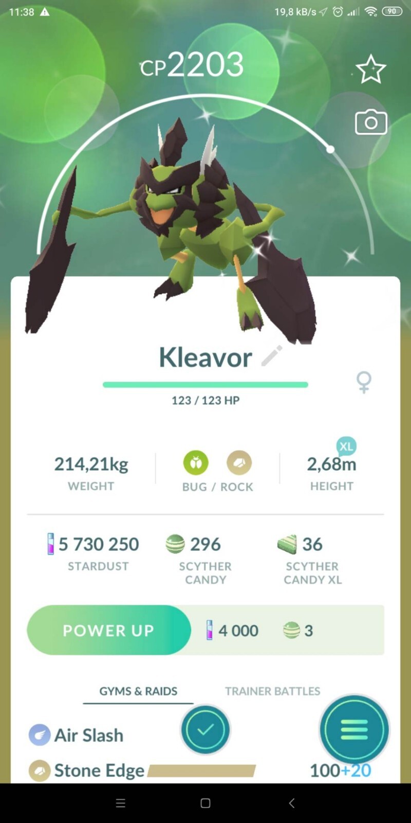 Shiny Kleavor Pokemon GO Instant Registered exchange for 20k or Ultra ...