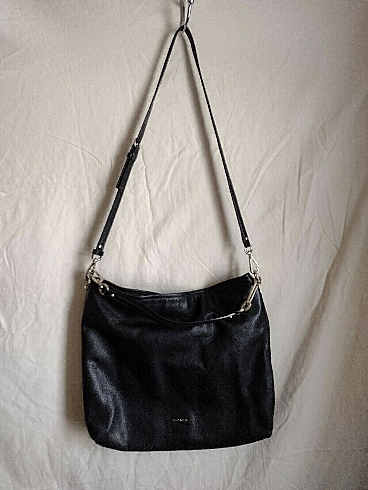 COACH Black Leather Hobo Purse XLG - Gem