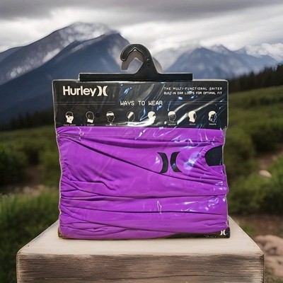 Hurley Lightweight Neck Gaiter Face Mask Purple Multi-Functional One Sz ...