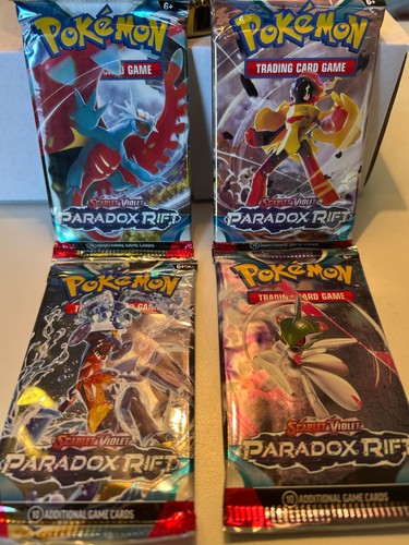 Paradox Rift, 4 Booster Pack Lot, Factory Sealed Art Set, Pokémon TCG ...
