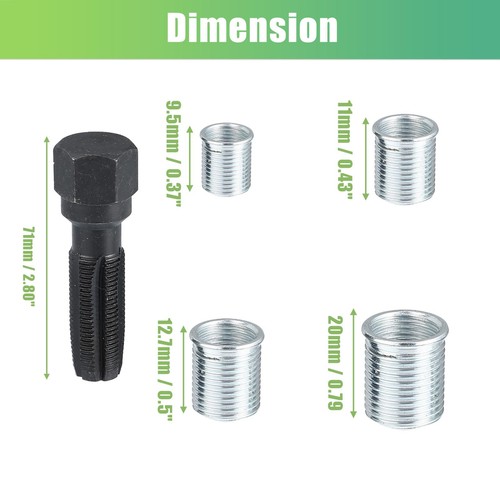 1 Set 14mm Spark Plug Cylinder Head Rethreaded Kit Reamer Thread Repair ...