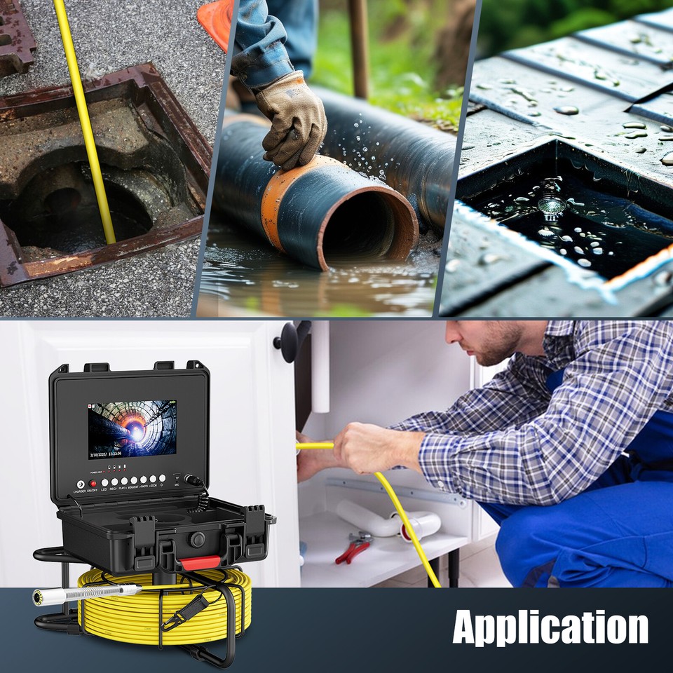 30m Sewer Pipe Inspection Camera Drain Sewer Pipeline Industrial ...